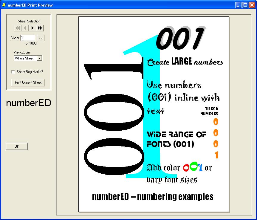 EDit Software NumberED Examples EDit Software NumberED Examples